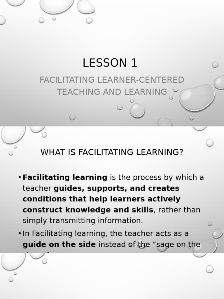 Facilitating Learner-Centered Teaching | PDF | Learning | Teachers