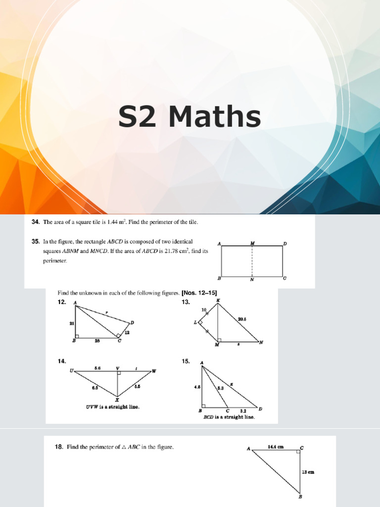 S2 Maths | PDF