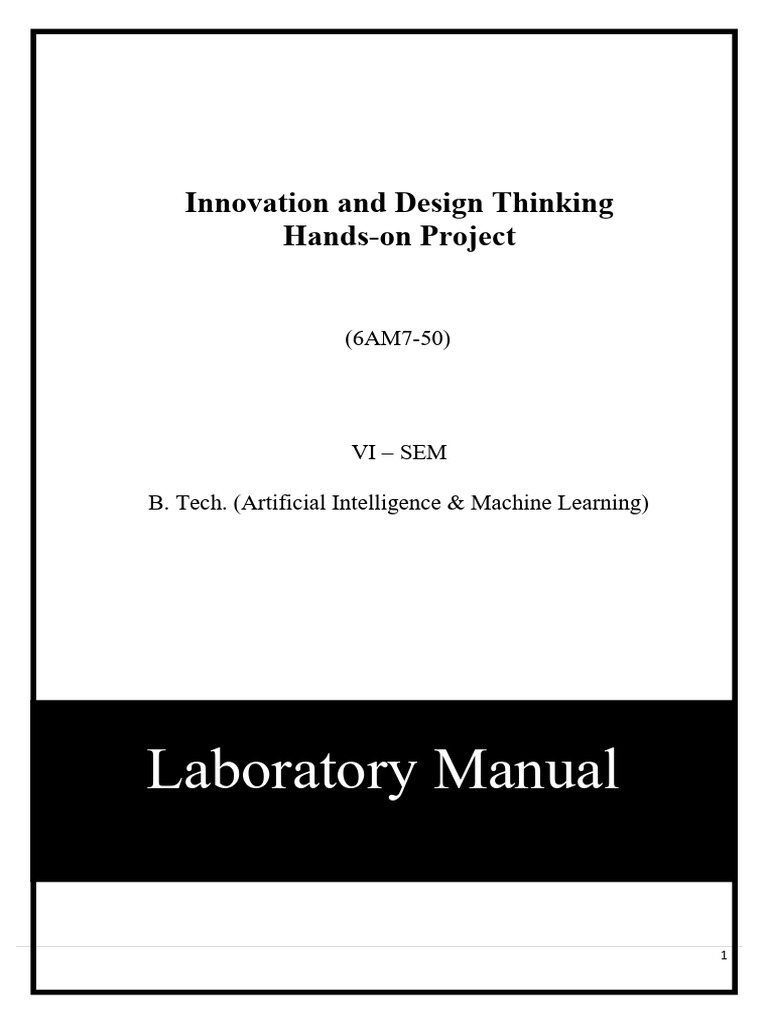 Innovation & Design Thinking Manual | PDF | Design Thinking | Prototype