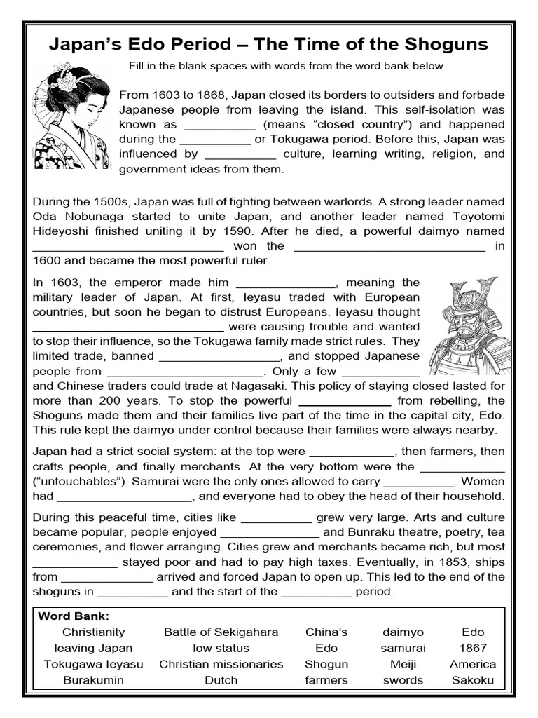 Edo Period: Japan's Isolation Era | PDF | Samurai | Shogun