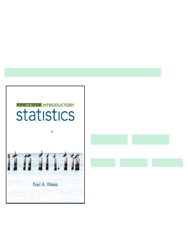 Test Bank for Introductory Statistics 10th Edition Neil A. Weiss ...