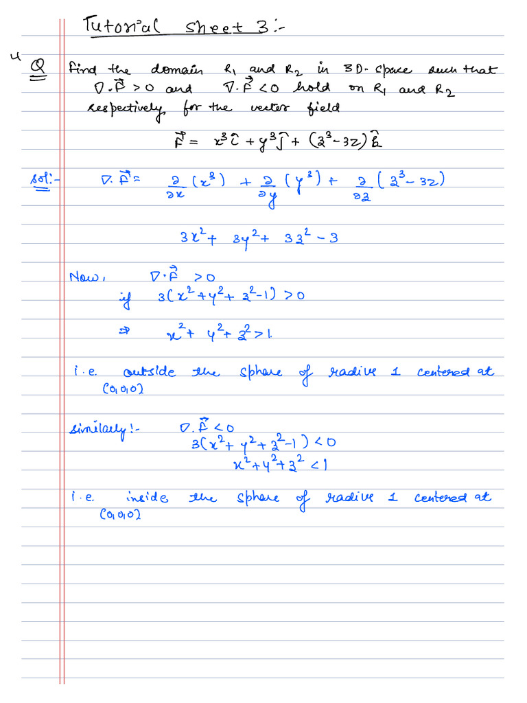 Tutorial Sheet 3 | PDF