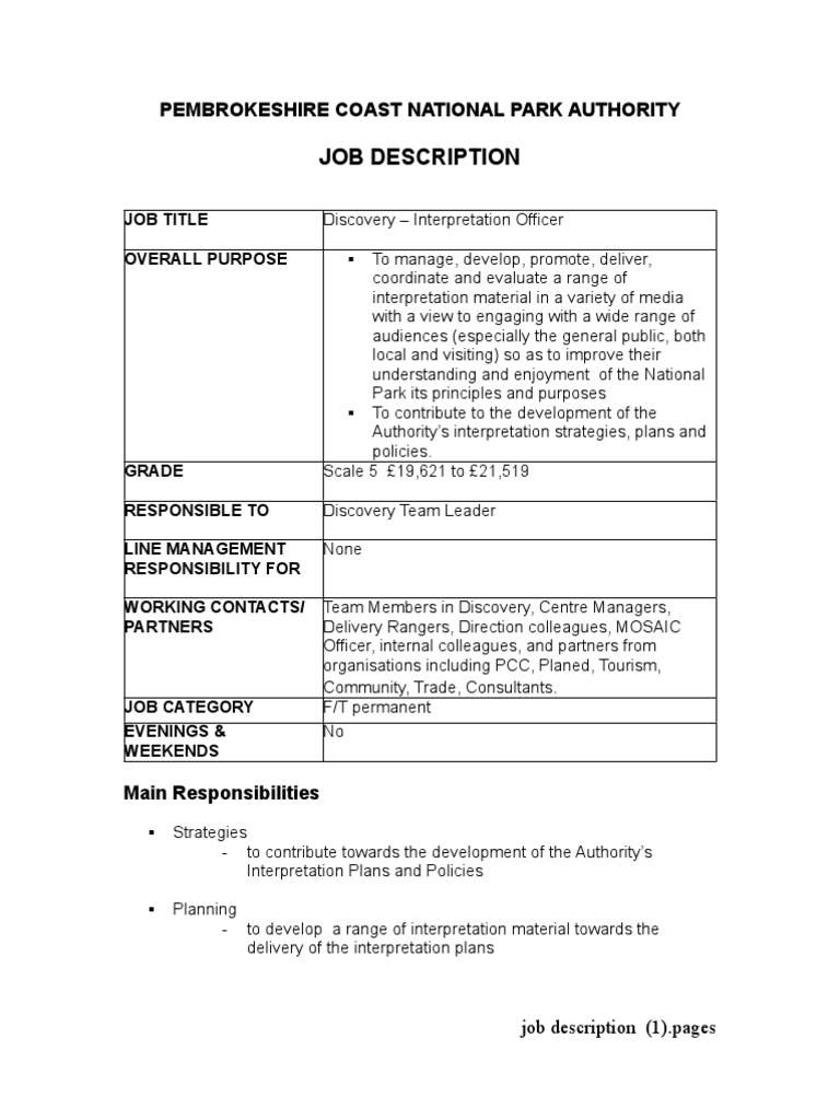 Job National Park Activity Resource | PDF | Educational Technology ...
