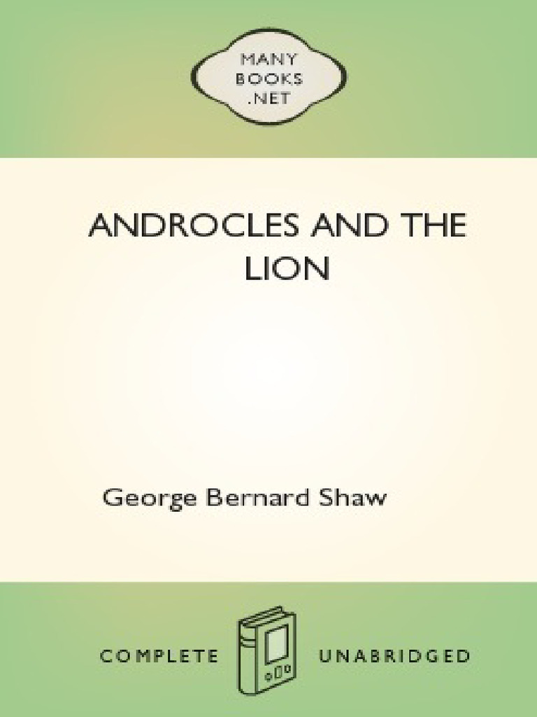 Androcles and the Lion Etext Download | PDF | Indemnity | Project Gutenberg