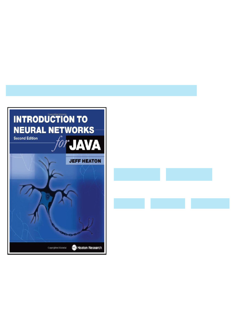 Introduction to Neural Networks with Java 2nd Edition Jeff Heaton ...