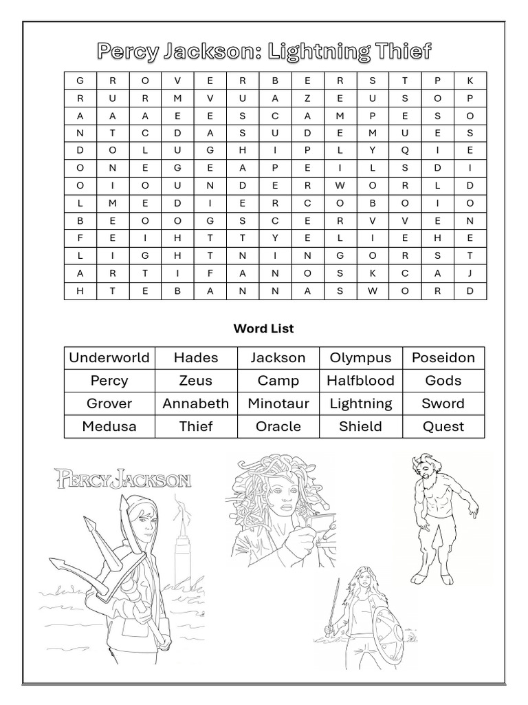 Percy Jackson Word Search | PDF