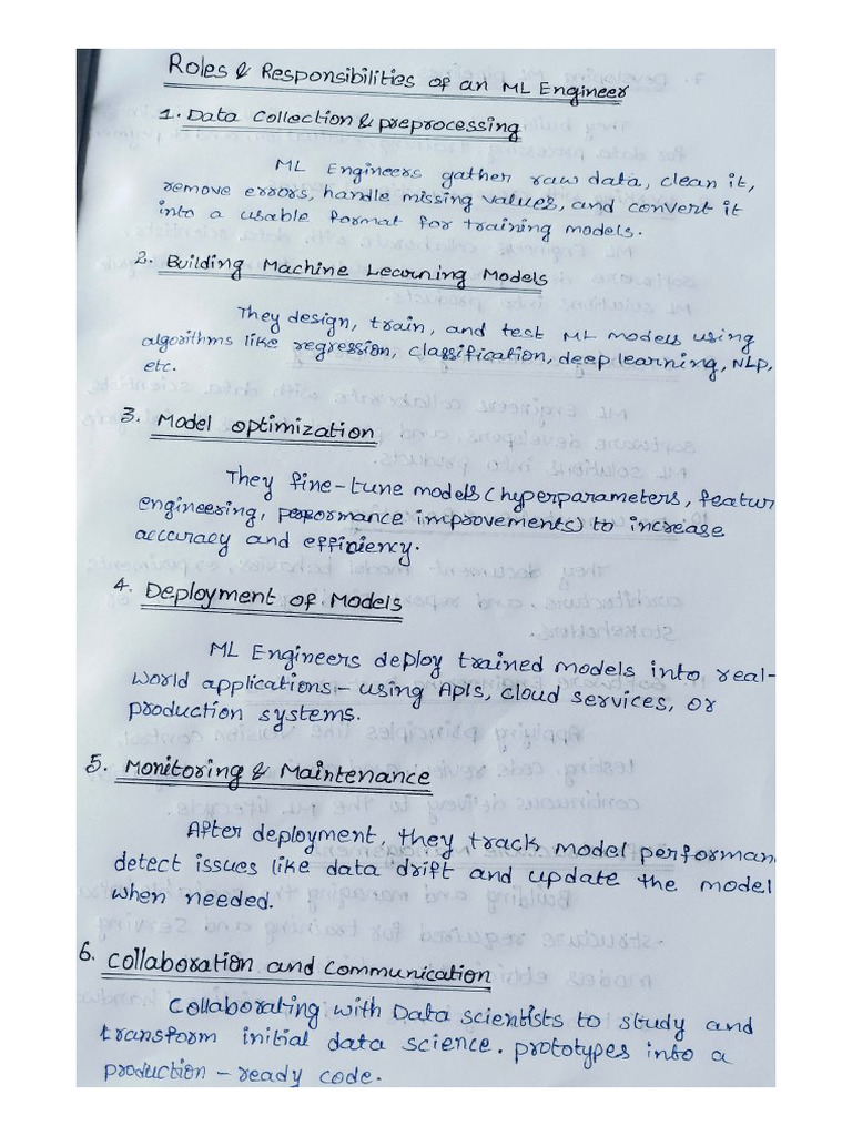 Task1 ML Engineer Roles Responsibilities | PDF