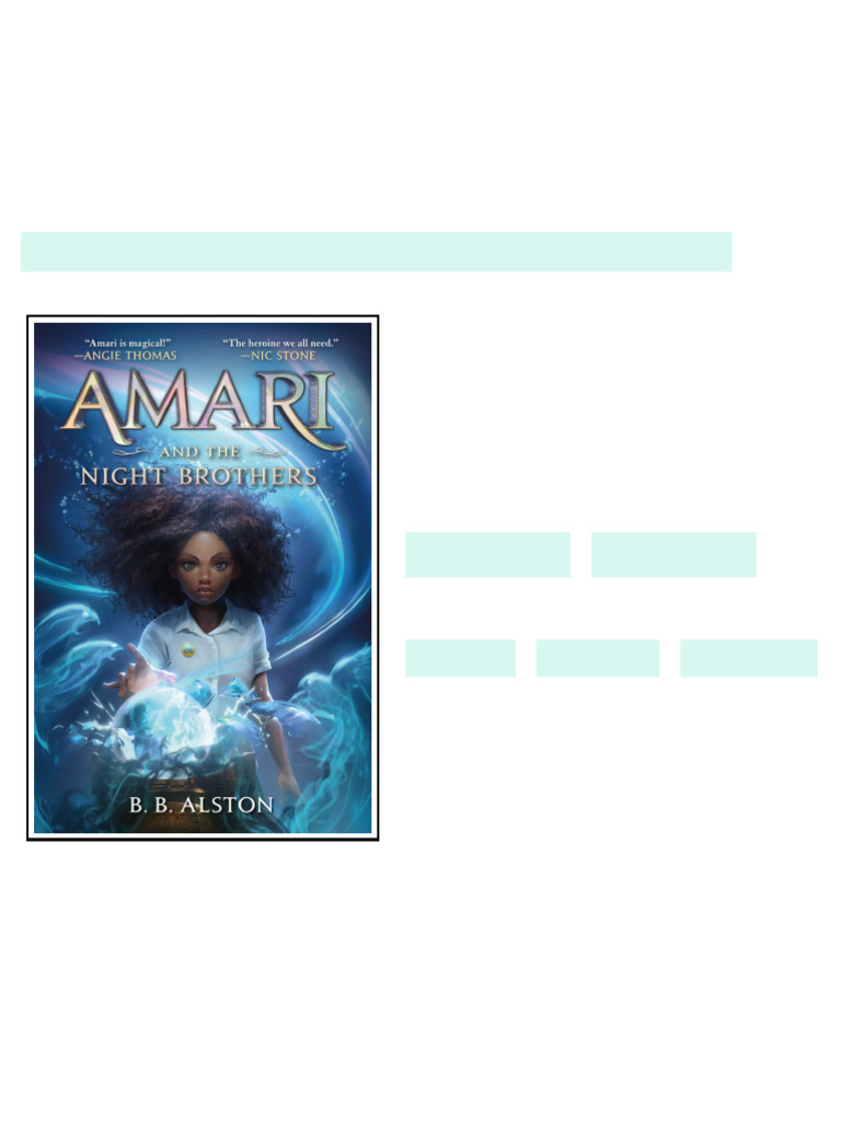 Amari And The Night Brothers B B Alston ebook released 2026 update | PDF