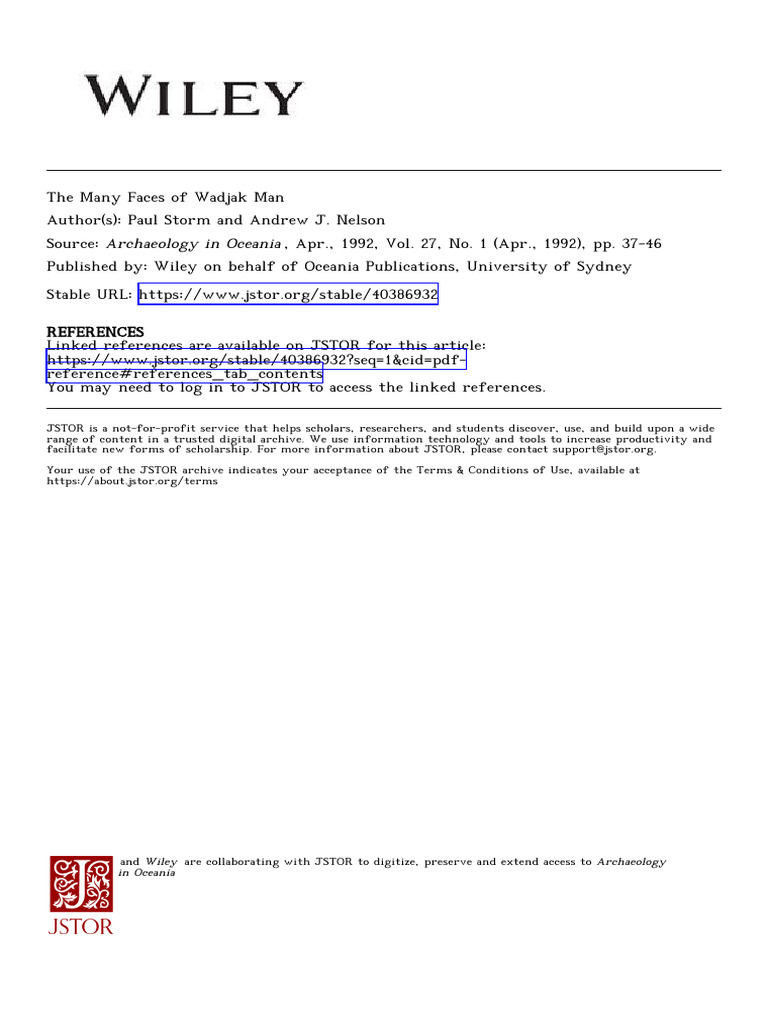 Understanding Wadjak Man's Significance | PDF | Homo