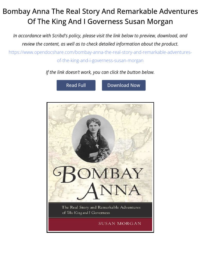 Bombay Anna The Real Story And Remarkable Adventures Of The King And I ...