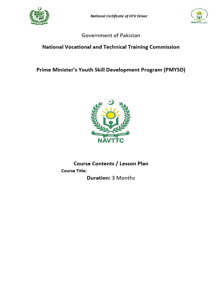 HTV Course 3 Months | PDF | Traffic | Driving