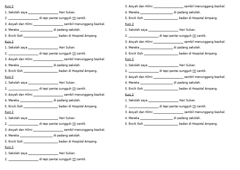 Quiz unit 2 | PDF
