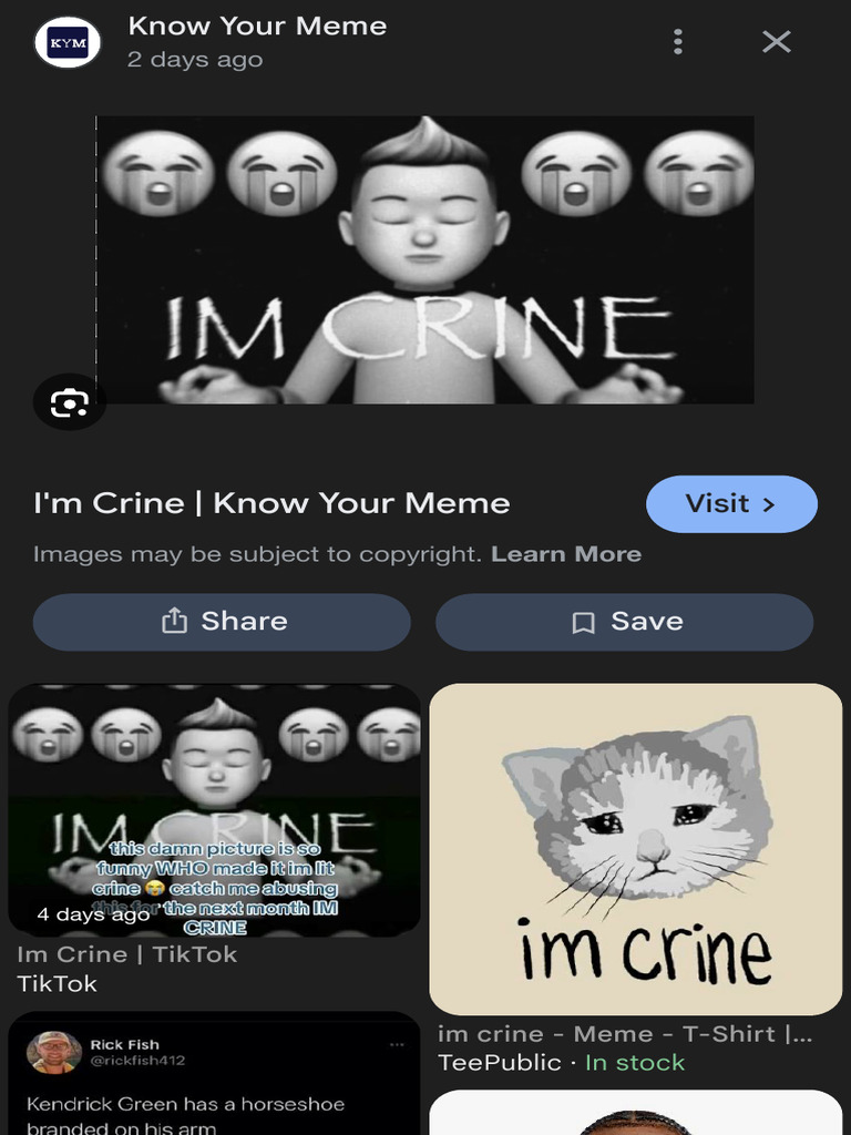 I'm Crine Meme Trends and Merch | PDF