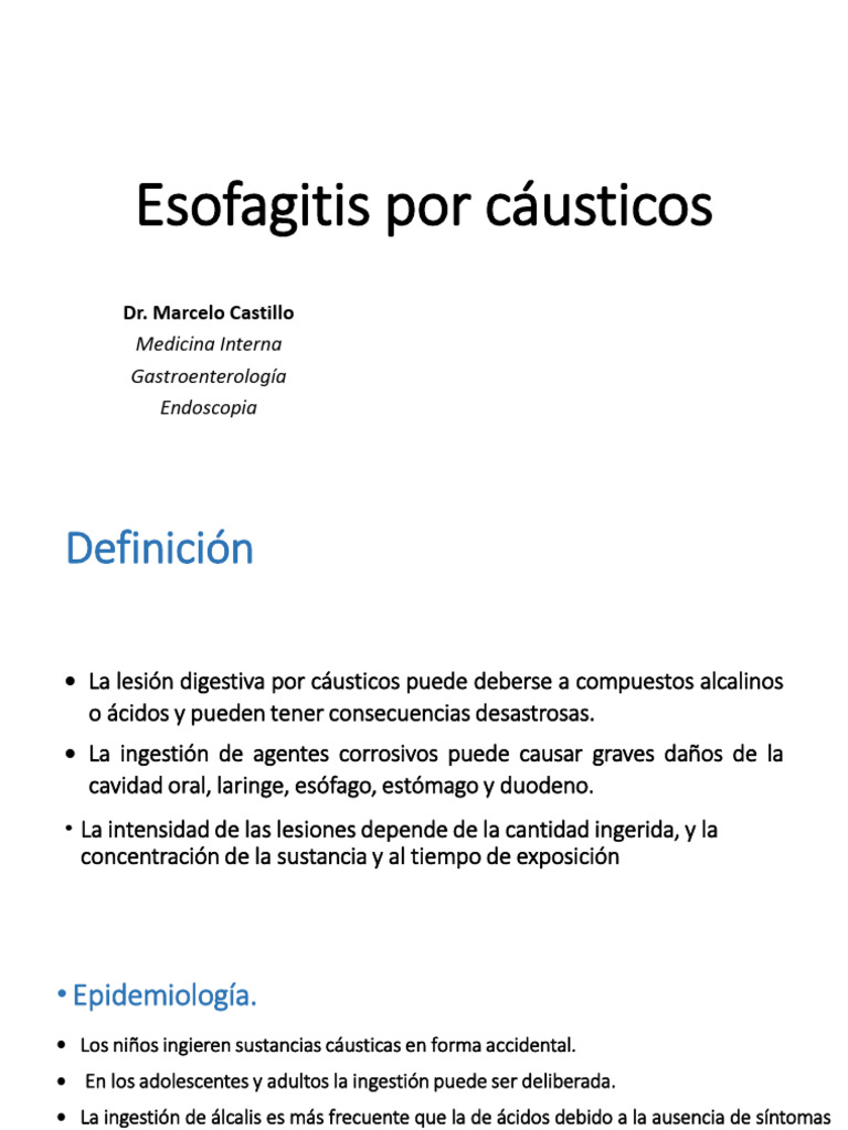 Esófago: Esófagitis y Cuerpos Extraños | PDF | Endoscopia | Medicina ...
