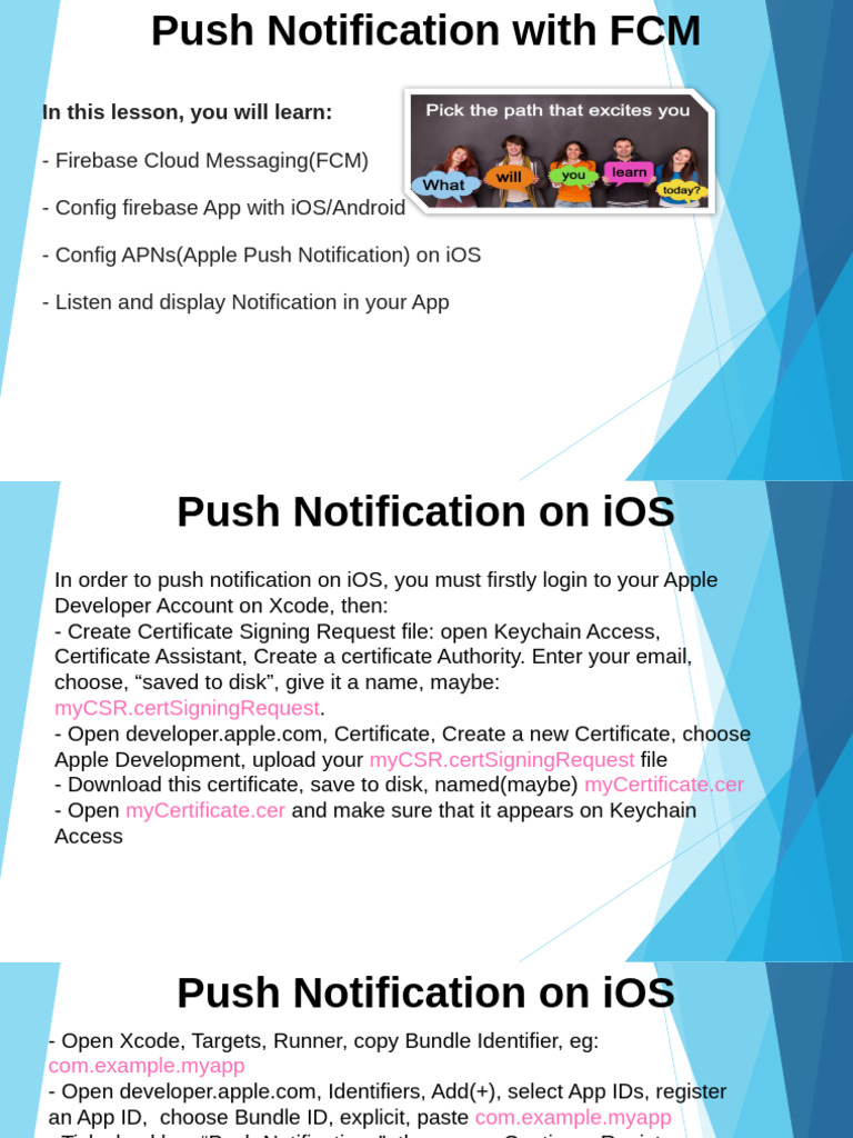 05-Remote Push Notiication with Firebase Cloud Messaging | PDF | Ios ...