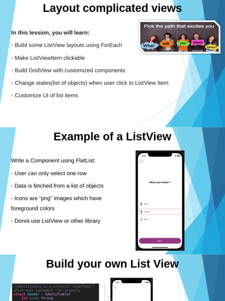 03-Layout with own List View, LazyVGrid GridView | PDF | Software ...