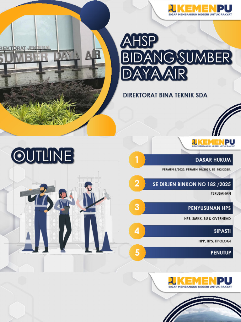 Panduan AHSP Sumber Daya Air 2025 | PDF