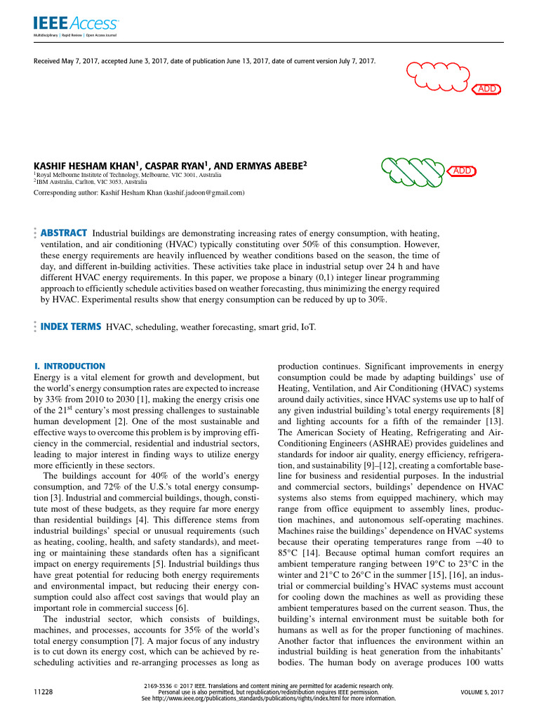 Optimizing HVAC Energy Usage in Industrial Processes by Scheduling Based on Weather Data | PDF ...
