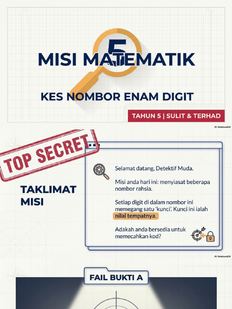 Misi Matematik Nombor Enam Digit | PDF