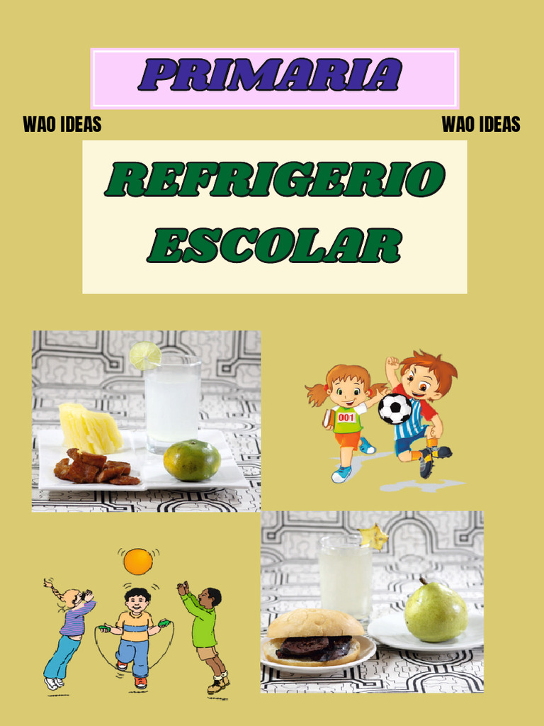Recetas Nutritivas para Refrigerio Escolar | PDF | Alimentos