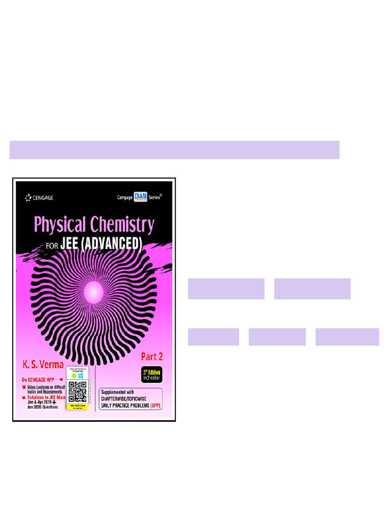 Physical Chemistry For Jee Advanced Part 2 3rd Edition Dpp K S Verma ebook premium reader access ...
