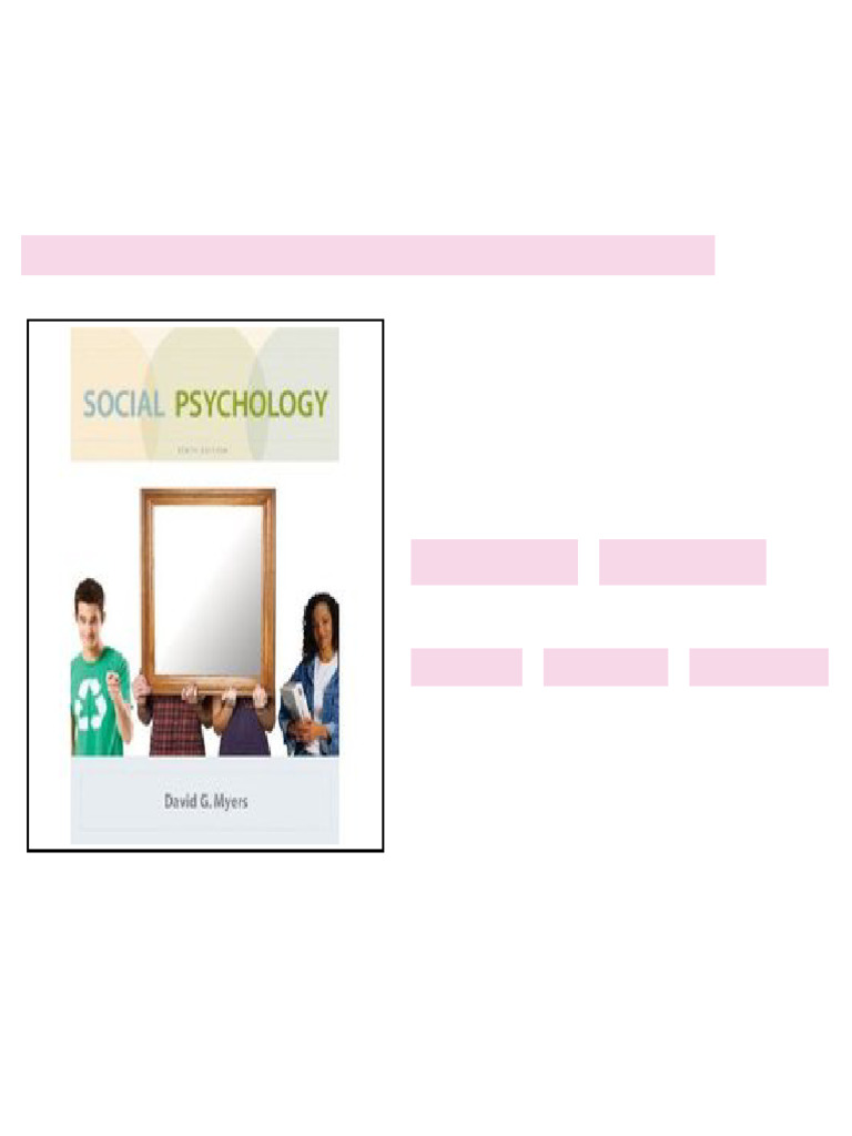Social Psychology Myers 10th Edition Test Bank Full Chapters Included ...