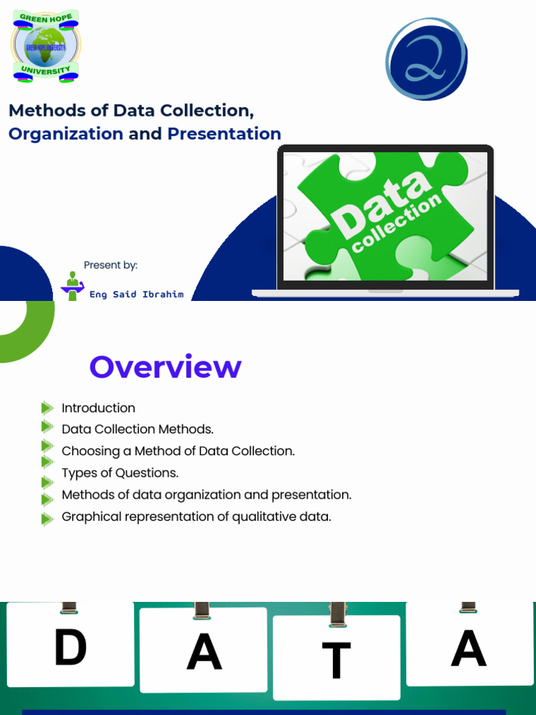 Data Collection and Presentation Methods | PDF | Questionnaire | Focus ...