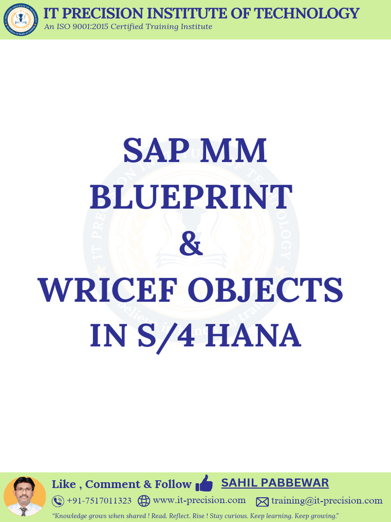 SAP MM Blueprint & RICEF Objects Guide | PDF | Computing