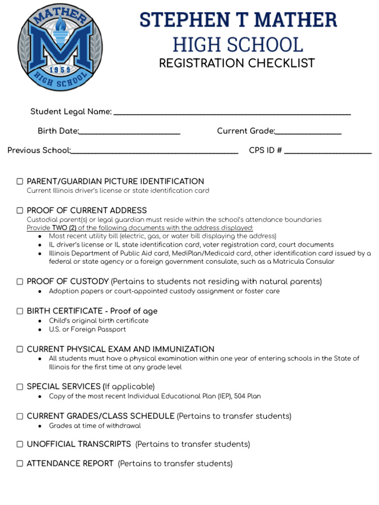 Registration Checklist | PDF