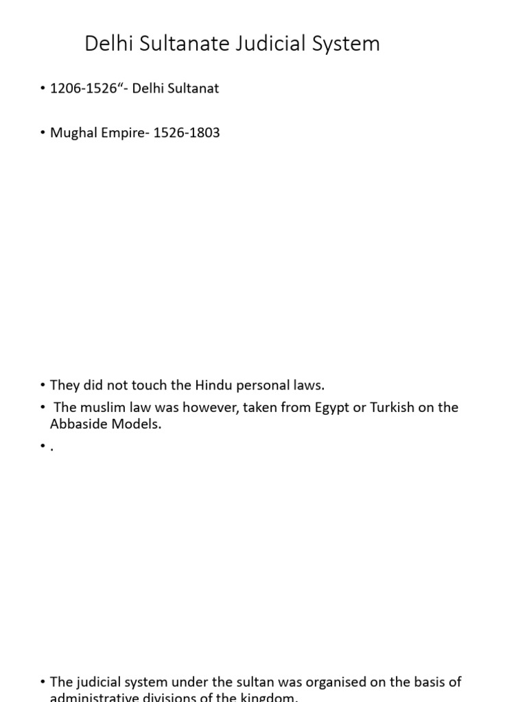 Judicial System in Sultnat | PDF