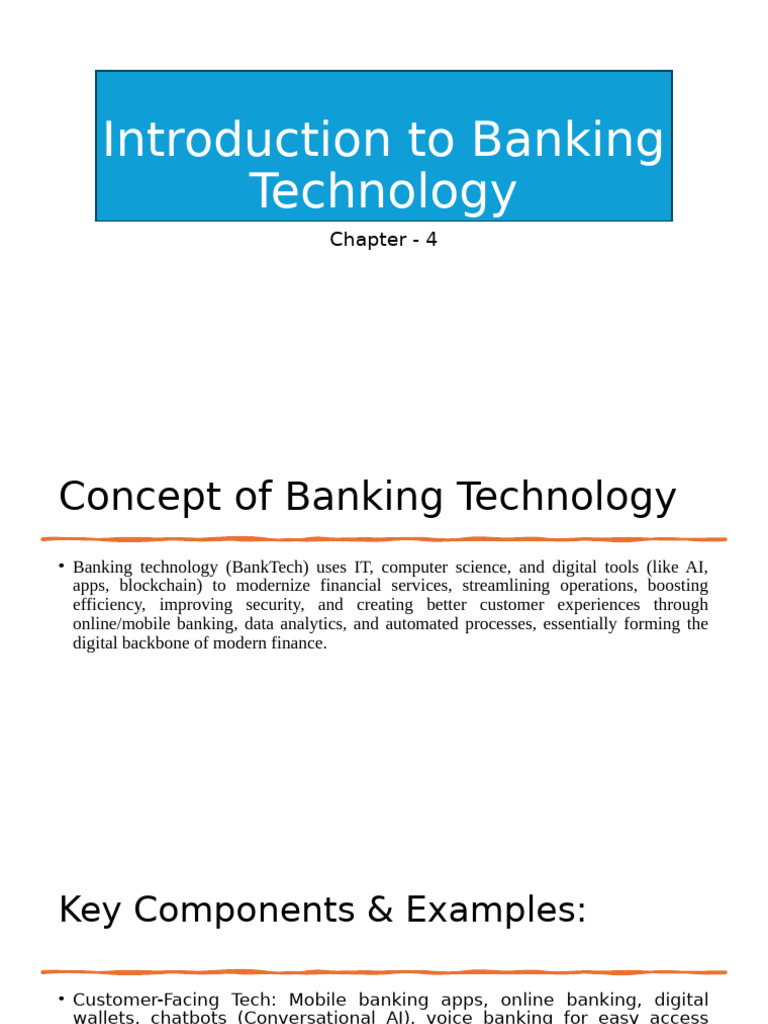 Introduction to Banking Technology_ | PDF | Point Of Sale | Clearing ...