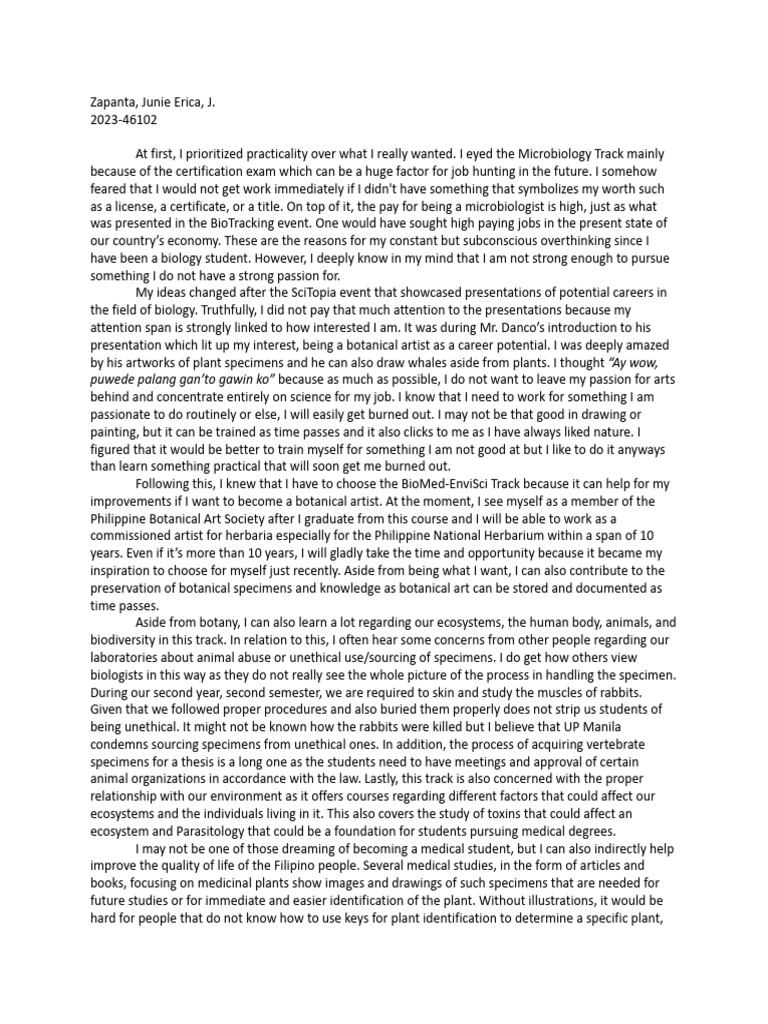 Essay | PDF | Plants | Biodiversity