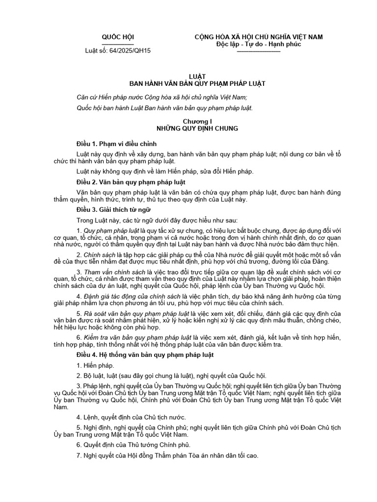 luat-ban-hanh-van-ban-quy-pham-phap-luat | PDF