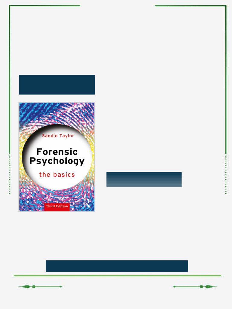 Forensic Psychology: The Basics, 3rd Edition Sandie Taylor eBook HD ...