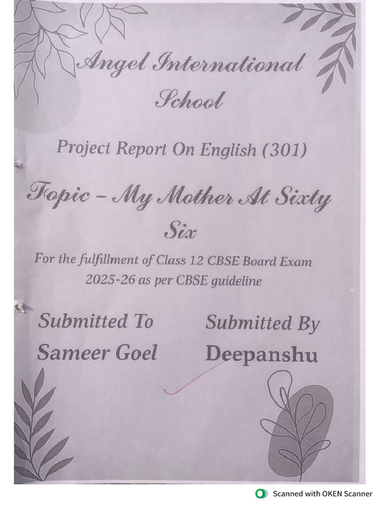Class 12 Project File English | PDF