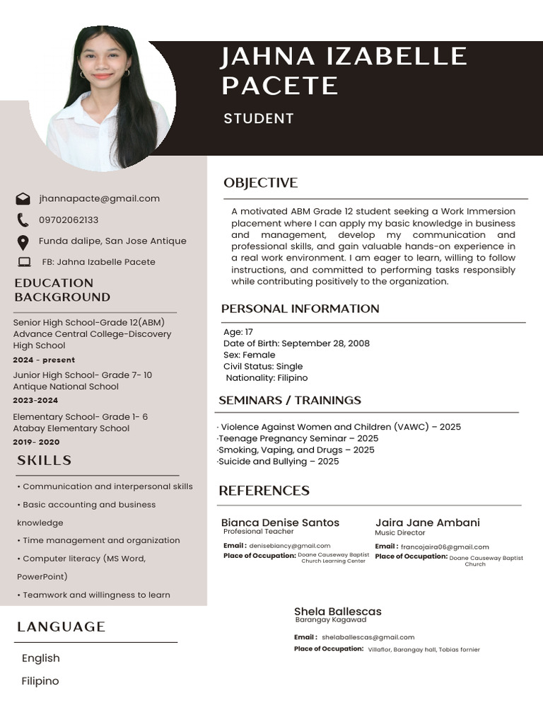 Simple Professional CV Resume (1) | PDF | Learning