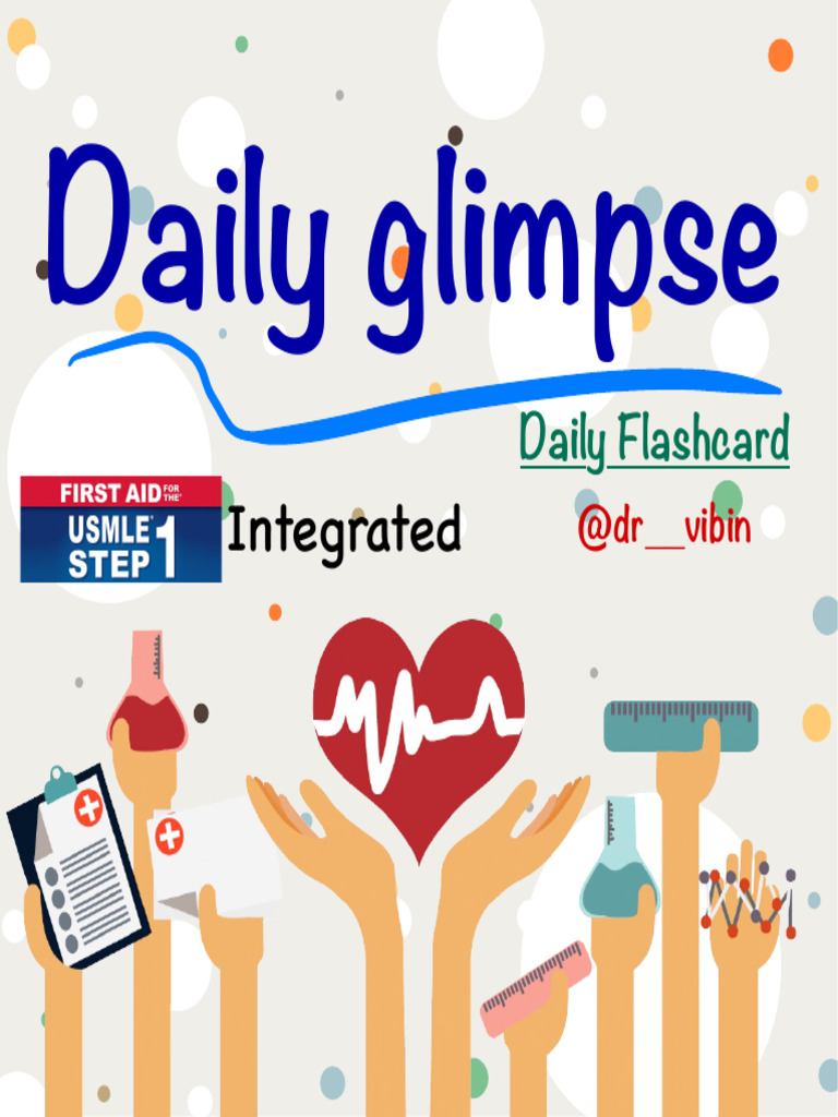 Daily Glimpse, One Flashcard Per Day Dr__Vibin | PDF | Foot | Cell Membrane