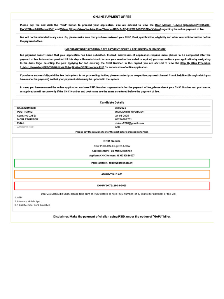 Payment Details | PDF | Fee | Software