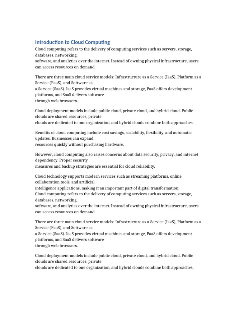 Scribd Long Document 16 | PDF | Cloud Computing | Software As A Service