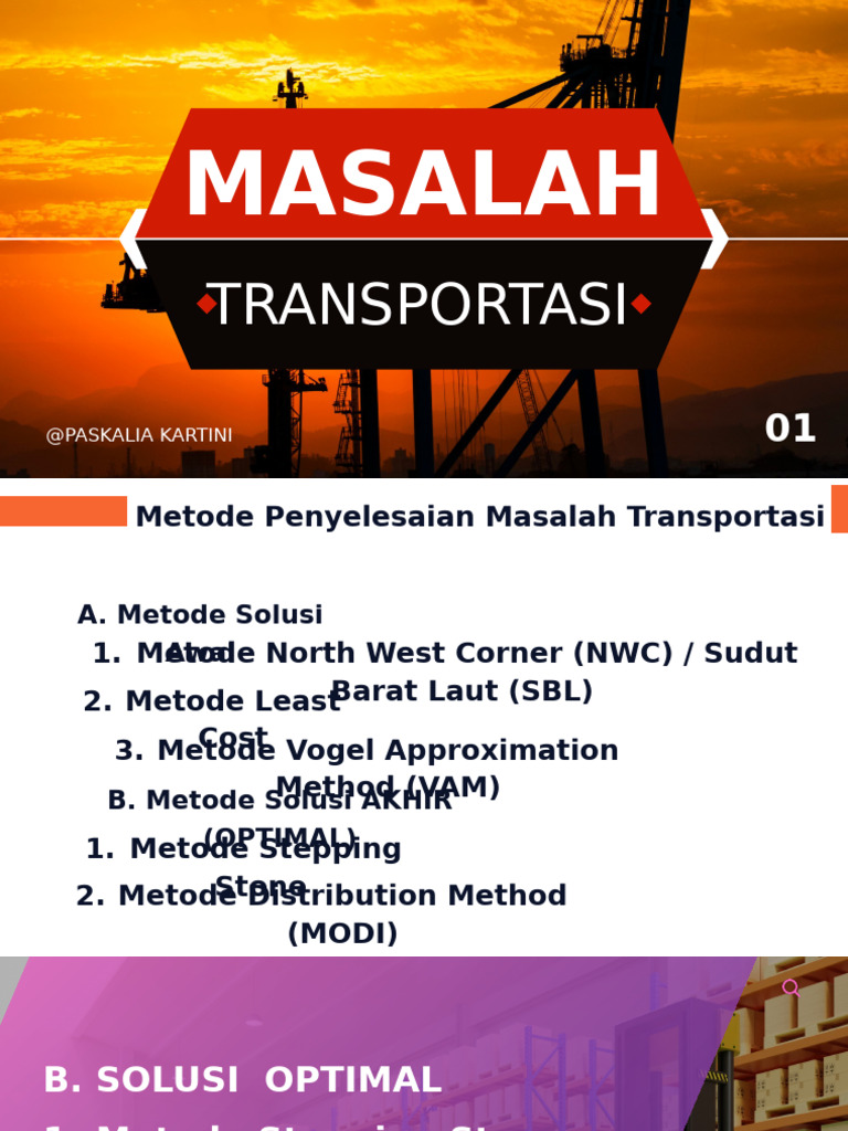 13. Transportasi_Metode Stepping Stone | PDF