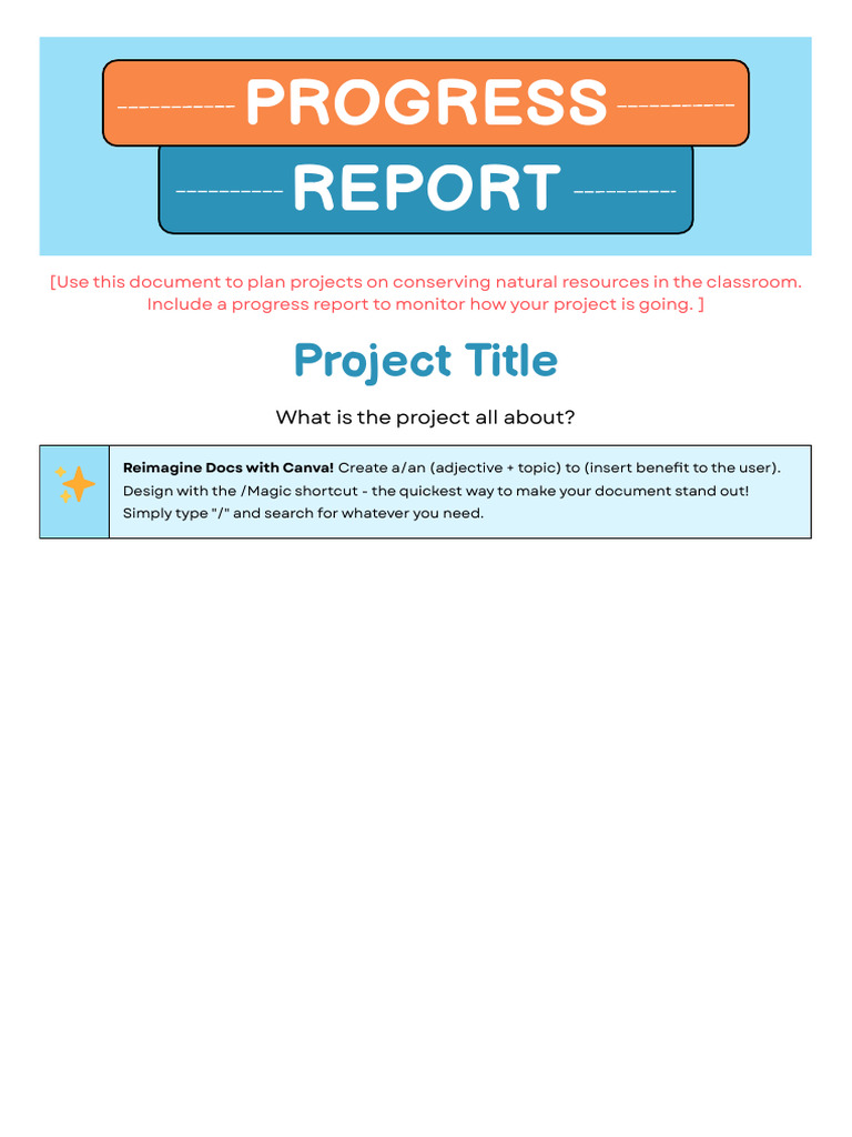 [Use This Document to Plan Projects on Conserving Natural Resources in ...