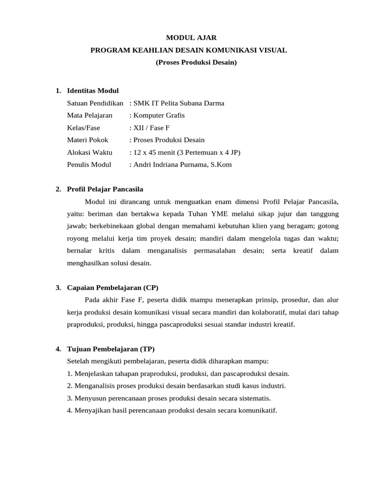Proses Produksi Desain Komunikasi Visual | PDF