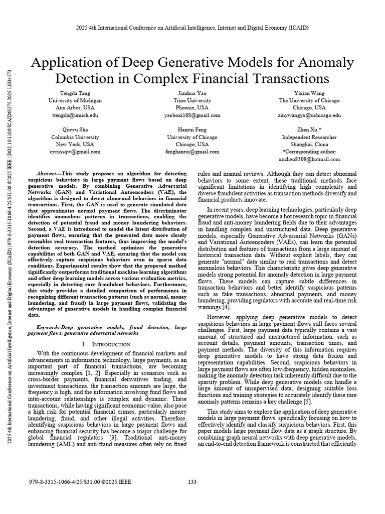 Deep Learning for Financial Fraud Detection | PDF | Machine Learning ...