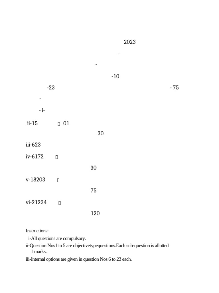 2023 Objective Type Questions Guide | PDF