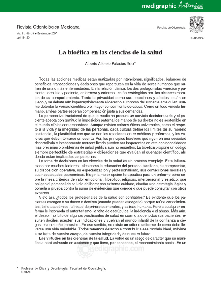 La Bioetica en Las Ciencias de La Salud | PDF | Bioética | Conocimiento