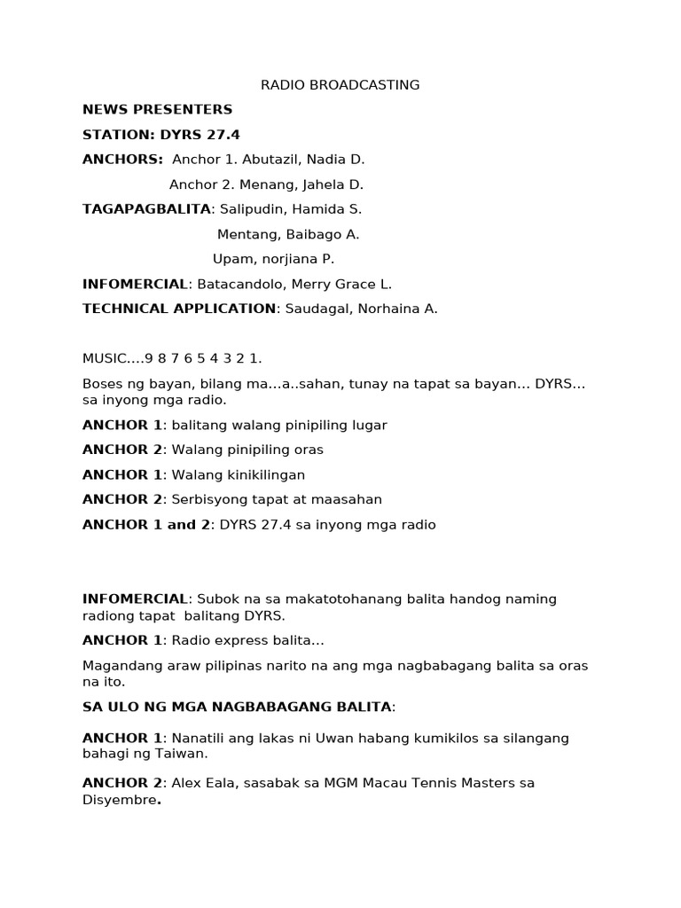Final Script | PDF