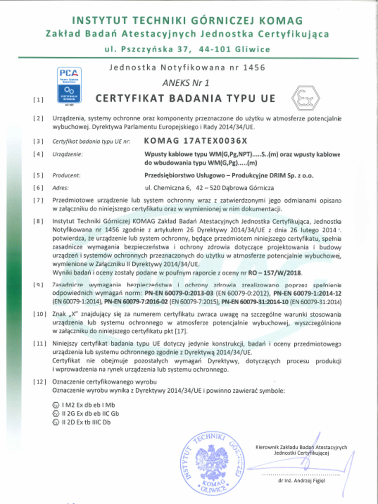 17 ATEX 0036 X | PDF