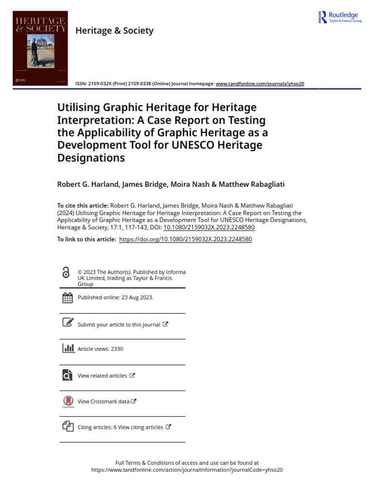 Utilising Graphic Heritage for Heritage Interpretation a Case Report on ...