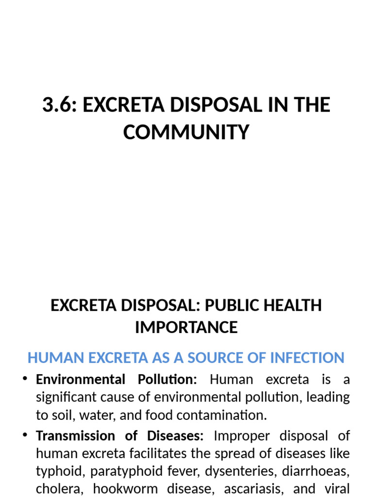 Community Excreta Disposal Methods | PDF | Sanitary Sewer | Sanitation
