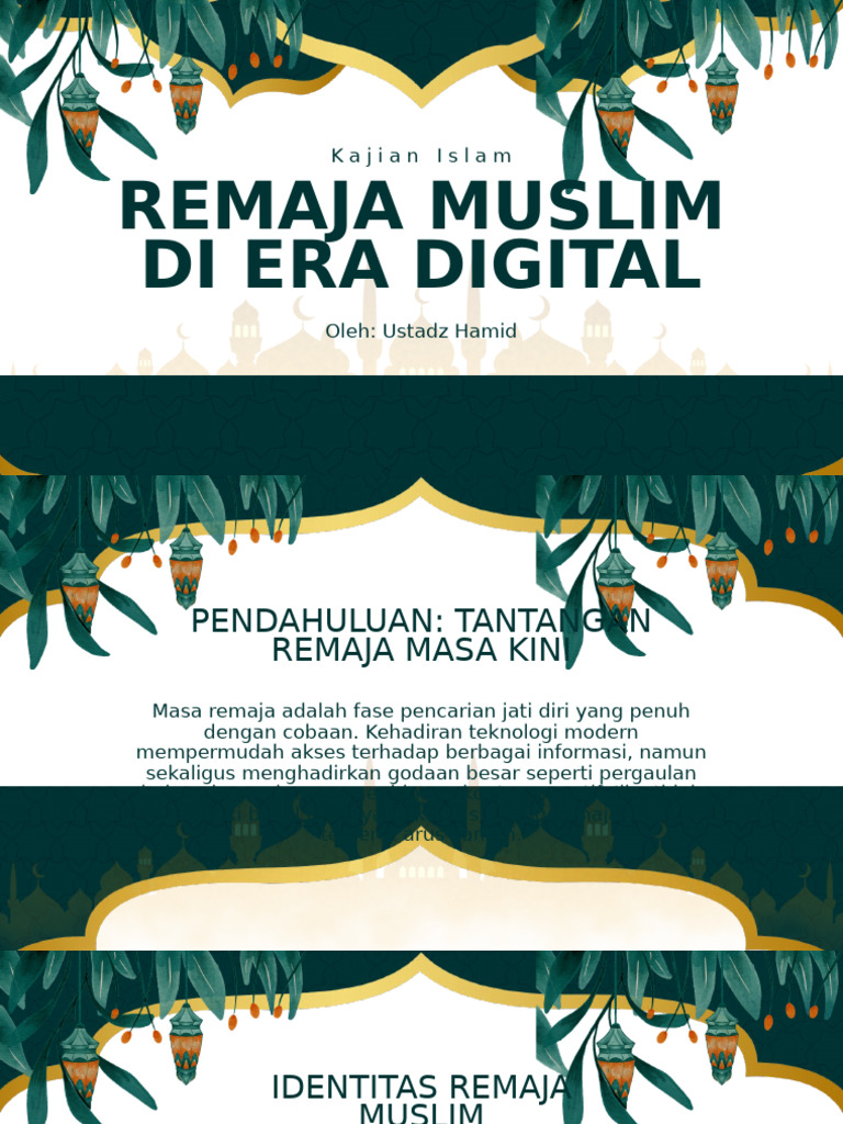 Remaja Muslim Di Era Digital | PDF